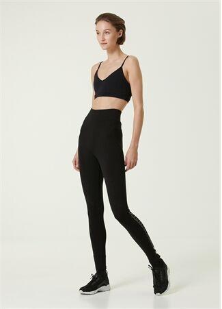 Hummel Hive Kadın Siyah Yüksek Bel Logolu Tayt S EU