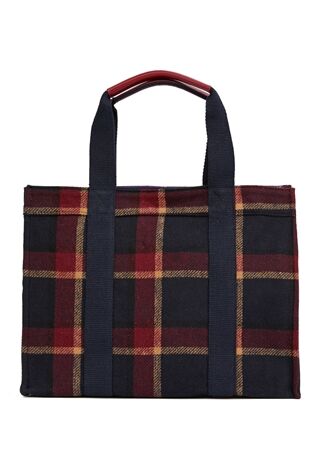 Beymen Kadın Medium Bordo Ekose Desenli Omuz Çantası EU