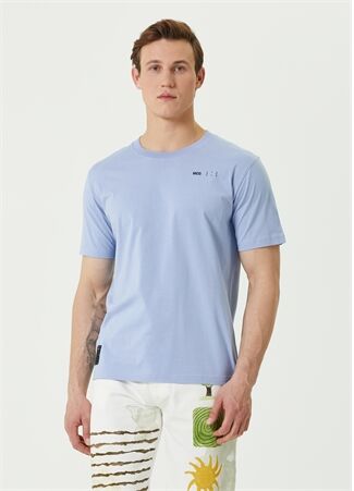 Mcq Erkek Lila Logo Detaylı T-shirt Mor Xs Eu