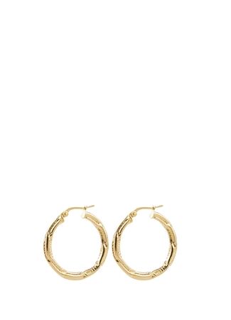 Collection Kadın Medium Lazer Kesim Desenli Altın Rengi Küpe EU Collection Kadın Medium Lazer Kesim Desenli Altın Rengi Küpe EU