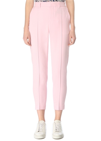 Zadig&Voltaire Kadın Panda Pembe Dar Paça Krep Pantolon 38 FR