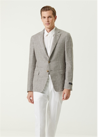 Pal Zileri Erkek Bej Kelebek Yaka Keten Ceket Kahverengi 50 IT Pal Zileri Erkek Bej Kelebek Yaka Keten Ceket Kahverengi 50 IT