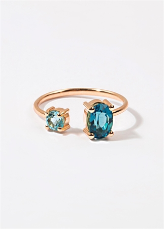 The Anoukis Kadın Deep Sea Topaz Ve Akuamarin Taşlı Altın Rengi Yüzük Pembe 9 The Anoukis Kadın Deep Sea Topaz Ve Akuamarin Taşlı Altın Rengi Yüzük Pembe 9
