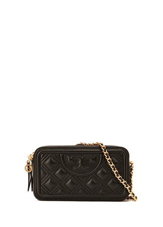 Tory Burch Kadın Siyah Logolu Deri Omuz Çantası Eu Tory Burch Kadın Siyah Logolu Deri Omuz Çantası Eu