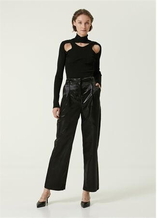 Coperni Kadın Siyah Yüksek Bel Pilili Pantolon 34 IT
