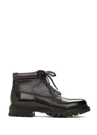 Santoni Erkek Siyah Deri Bot 0 UK