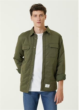 Alpha Industries Erkek Haki İngiliz Yaka Dış Gömlek Yeşil XS EU Alpha Industries Erkek Haki İngiliz Yaka Dış Gömlek Yeşil XS EU