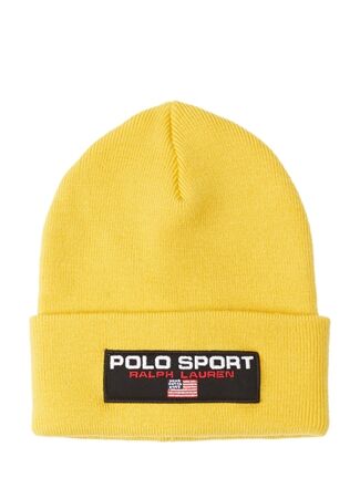 Polo Ralph Lauren Kadın Sarı Logolu Yün Bere Eu