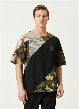 Dolce&Gabbana Erkek Siyah Karışık Desenli T-shirt XS EU