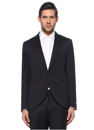 Cerimonia Erkek Lacivert Kelebek Yaka Yün Ceket 50 IT