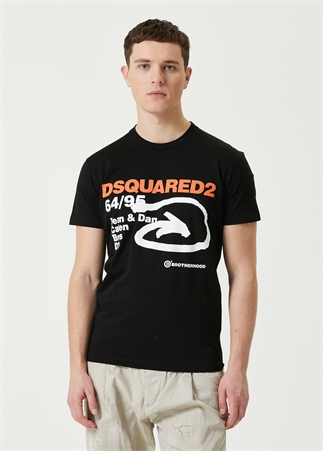 Dsquared2 Erkek Siyah Logo Detaylı T-shirt S EU Dsquared2 Erkek Siyah Logo Detaylı T-shirt S EU