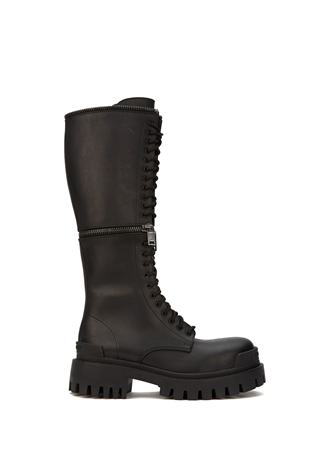 Balenciaga Kadın Siyah Fermuar Detaylı Deri Çizme 36 EU Balenciaga Kadın Siyah Fermuar Detaylı Deri Çizme 36 EU