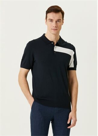 Network Erkek Lacivert Ekru Kısa Kol Kazak XS EU