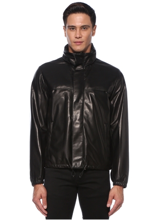 Prada Erkek Siyah Dik Yaka Deri Mont 52 IT Prada Erkek Siyah Dik Yaka Deri Mont 52 IT