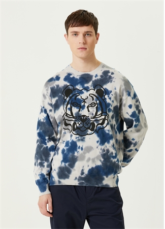Kenzo Erkek Colorblocked Desenli Kazak Mavi S Eu Kenzo Erkek Colorblocked Desenli Kazak Mavi S Eu