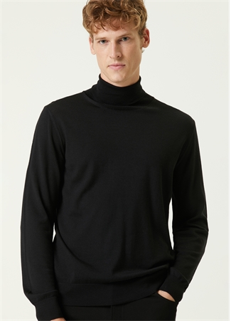 Beymen Collection Erkek Siyah Balıkçı Yaka Yün Kazak S EU