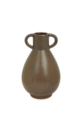 Broste Copenhagen Kahverengi Dokulu Seramik Vazo