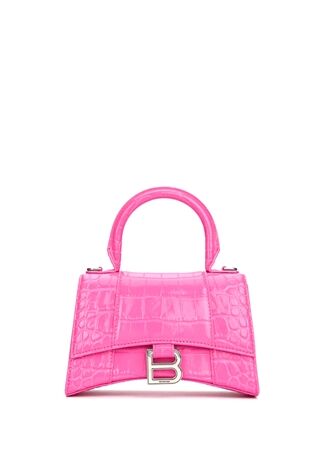 Balenciaga Kadın Hourglass Pembe Deri Omuz Çantası EU Balenciaga Kadın Hourglass Pembe Deri Omuz Çantası EU