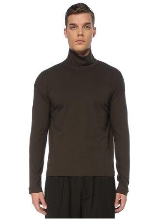 Isabel Benenato Erkek Haki Balıkçı Yaka T-shirt S EU