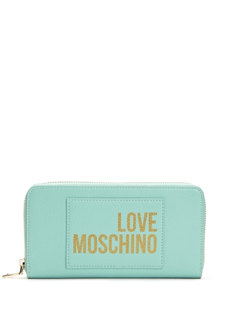 Love Moschino Kadın Yeşil Logo Baskılı Cüzdan Eu