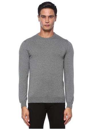 Beymen Club Erkek Gri Melanj Basic Yün Kazak S