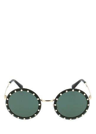 Valentino Kadın Siyah Taş Detaylı Güneş Gözlüğü 52 EU
