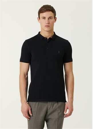 Allsaints Erkek Lacivert Polo Yaka T-shirt XS EU