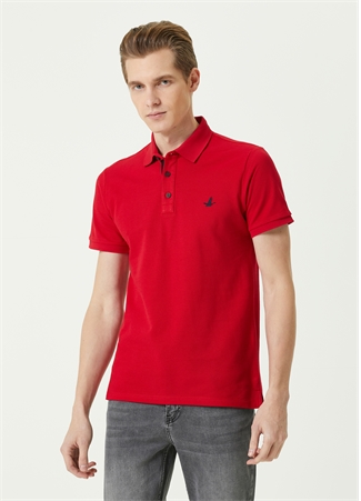 Beymen Club Erkek Slim Fit Kırmızı Polo Yaka Basic T-shirt S