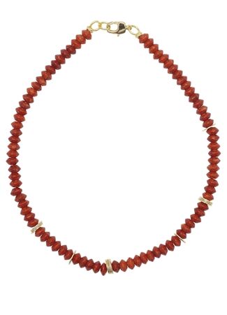 Ponponiere Kadın Lily Bordo Boncuklu Kolye EU