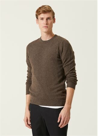 Beymen Collection Erkek Kahverengi Yün Kazak S EU