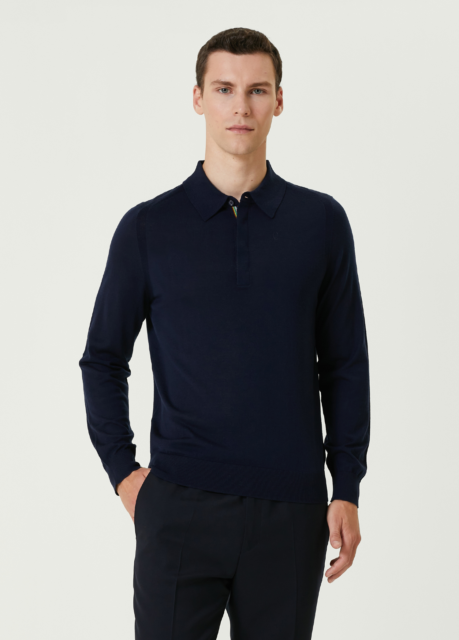 Paul Smith Lacivert Erkek Lacivert Polo Yaka Merino Triko 1514065 | Beymen