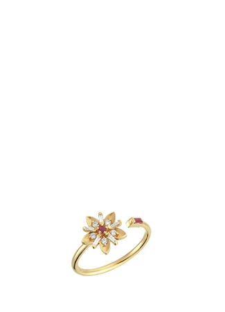 Bee Goddess Kadın Apple Seed Taşlı Altın Rengi Yüzük Pembe EU Bee Goddess Kadın Apple Seed Taşlı Altın Rengi Yüzük Pembe EU