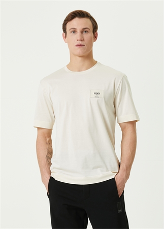 Fendi Erkek Beyaz Logo Detaylı T-shirt M Eu Fendi Erkek Beyaz Logo Detaylı T-shirt M Eu