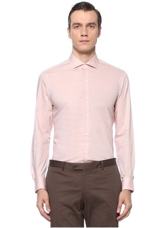 Pal Zileri Erkek Turuncu Modern Yaka Gömlek 40 IT