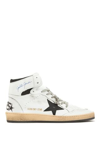 Golden Goose Kadın Sky Star Siyah Beyaz Deri Sneaker 36 EU Golden Goose Kadın Sky Star Siyah Beyaz Deri Sneaker 36 EU