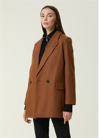 Allsaints Kadın Kiremit Yün Ceket Kırmızı 6 UK