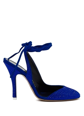 The Attico Kadın Mavi Taşlı Deri Topuklu Ayakkabı 36 EU