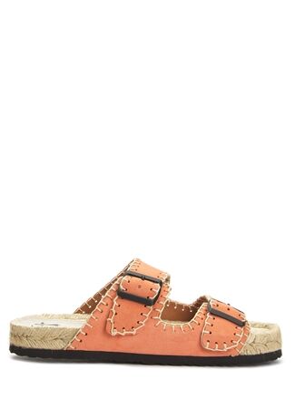 Manebi Kadın Turuncu Çift Bantlı Süet Terlik 36 Eu Manebi Kadın Turuncu Çift Bantlı Süet Terlik 36 Eu