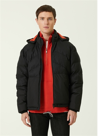 Z Zegna Erkek Use The Existing Siyah Kapüşonlu Yün Mont L IT