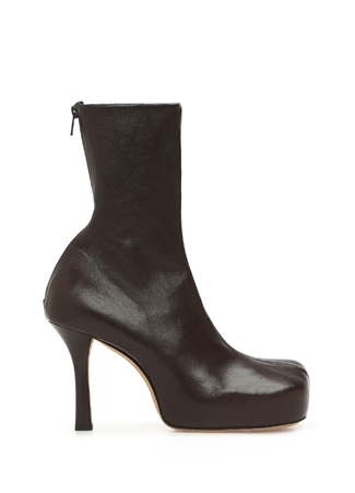 Bottega Veneta Kadın BV Bold Kahverengi Deri Bot 36.5 EU