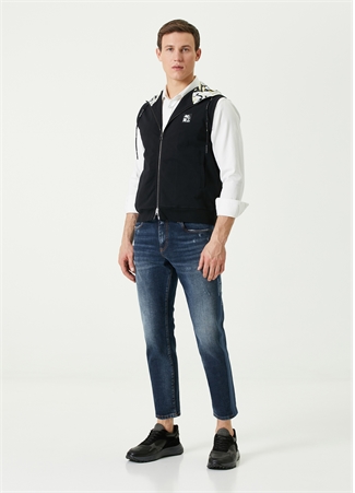 Etro Erkek Mavi Logolu Cropped Jean Pantolon 32 US Etro Erkek Mavi Logolu Cropped Jean Pantolon 32 US