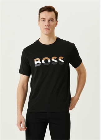 Boss Erkek Regular Fit Siyah Logolu T-shirt S EU Boss Erkek Regular Fit Siyah Logolu T-shirt S EU