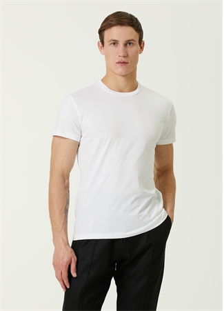 Jil Sander Erkek Beyaz Basic T-shirt S EU Jil Sander Erkek Beyaz Basic T-shirt S EU
