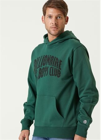 Billionaire Boys Club Erkek Yeşil Kapüşonlu Baskılı Sweatshirt S EU