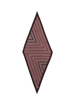 Pal Zileri Erkek Bordo Geometrik Çizgili İpek Atkı EU