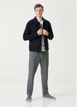 Beymen Collection Erkek Lacivert Astarsız Yün Mont 46 IT