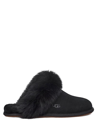 Ugg Kadın Scuff Sis Siyah Logolu Deri Terlik 36 EU