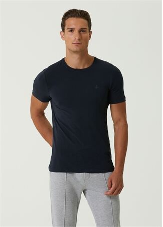 Beymen Club Erkek Lacivert Bisiklet Yaka Basic T-shirt S