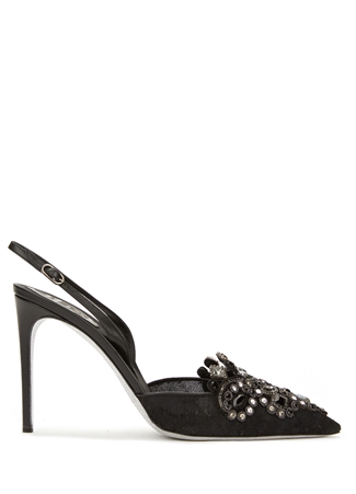 RENE CAOVILLA SPA Kadın Veneziana Siyah Topuklu Ayakkabı 36 EU RENE CAOVILLA SPA Kadın Veneziana Siyah Topuklu Ayakkabı 36 EU