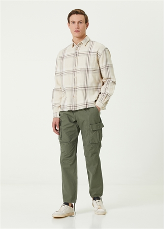 John Elliott Erkek Haki Beli Kordonlu Kargo Pantolon Yeşil L Eu John Elliott Erkek Haki Beli Kordonlu Kargo Pantolon Yeşil L Eu